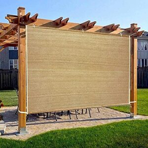 easy2hang garden shade fabric adjustable vertical side wall panel for patio/pergola/window 6x6ft wheat