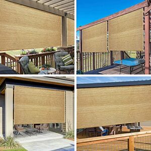 Easy2Hang Garden Shade Fabric Adjustable Vertical Side Wall Panel for Patio/Pergola/Window 6x6ft Wheat