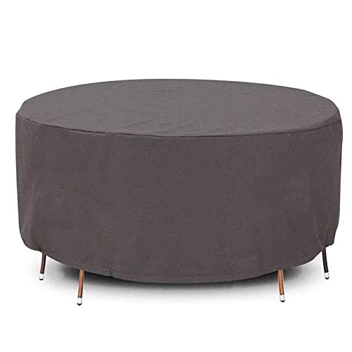 QIAOH Garden Furniture Covers Waterproof Round 76x36in, Patio Set Cover Waterproof, Table Chair Set Covers, Anti-Fading Cover for Outdoor Furniture Set