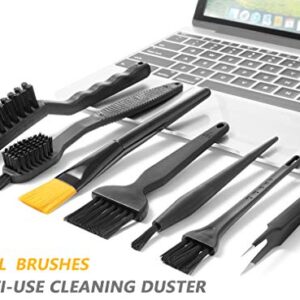 Computer PC Keyboard Laptop Electronics Camera Small Cleaning Brush Kit (Black, Set of 7)