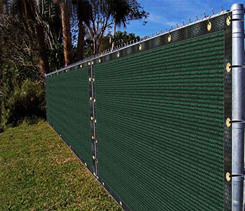 Ifenceview 4'x5' to 4'x50' Green Shade Cloth Fabric Fence Privacy Screen Panels Mesh Net for Construction Site Yard Driveway Garden Pergola Gazebos Railing Canopy Awning 180 GSM UV Protection (4'x15')