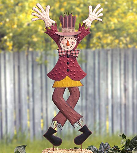 The Lakeside Collection Winking Scarecrow Garden Stake - Halloween Yard Decoration