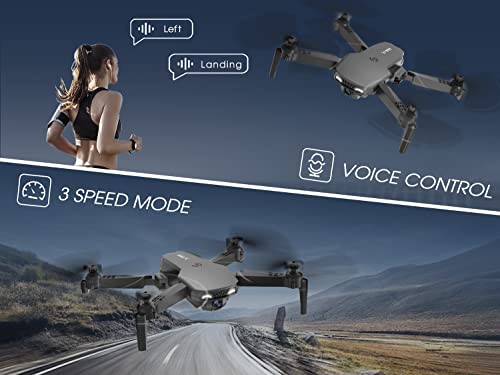 NEHEME NH525 Foldable Drones with 1080P HD Camera for Adults, RC Quadcopter WiFi FPV Live Video, Altitude Hold, Headless Mode, One Key Take Off for Kids or Beginners with 2 Batteries, Upgraded Version