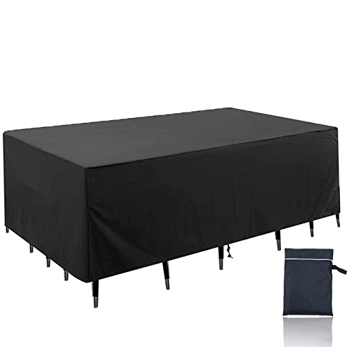 Patio Furniture Cover,210D Outdoor Bench Covers,Waterproof Rectangular Outdoor Table Cover ,Patio Seat Cover Anti-Ultraviolet General Purpose Patio Furniture Covers Table and Chairs