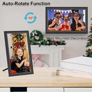 YunQiDeer FRAMEO Digital Picture Frame- 15.6inch Digital Photo Frame with 1920 * 1080 IPS Touch Screen HD Disply,Built-in 32GB Storage,Wall-Mounted,Digital Frame Share Photos and Videos via Free App