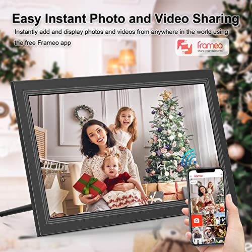 YunQiDeer FRAMEO Digital Picture Frame- 15.6inch Digital Photo Frame with 1920 * 1080 IPS Touch Screen HD Disply,Built-in 32GB Storage,Wall-Mounted,Digital Frame Share Photos and Videos via Free App