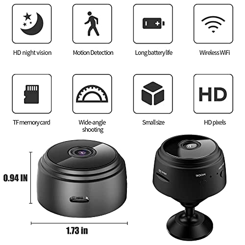 2023 Upgraded 1080P Home Security Camera Detector - Indoor Camera Home Security Camera Wireless WiFi Camera - Car Cameras for Surveillance