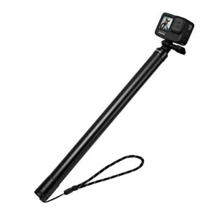 telesin g2 118″/3 meters long selfie stick pole for gopro max mini hero 11 10 9 8 7 6 5, insta 360 one r x2 x3 go 2, dji action 2 3 osmo pocket, 6 lengths extension carbon fiber monopod accessories