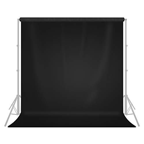 LimoStudio 9' x 13' / 108" x 156" Photo Studio Pure Black Fabricated Backdrop Background Screen for Photo Video Photography Studio, Video and Television, AGG1854