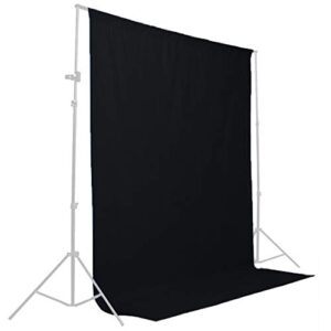 LimoStudio 9' x 13' / 108" x 156" Photo Studio Pure Black Fabricated Backdrop Background Screen for Photo Video Photography Studio, Video and Television, AGG1854