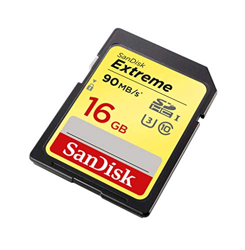 SanDisk 16GB Extreme SDHC UHS-I Memory Card - 90MB/s, C10, U3, V30, 4K UHD, SD Card - SDSDXNE-016G-GNCIN