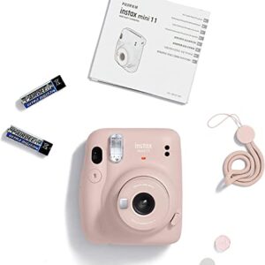 Fujifilm Instax Mini 11 Instant Film Camera, with Fujifilm instax Mini Instant Daylight Film Twin Pack, 20 Exposures (Blush Pink)