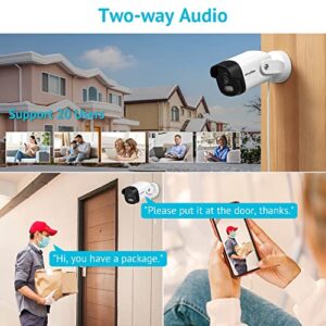 LaView 2K Security Camera Outdoor with Color Night Vision,3MP Wired Cameras for Home Security,IP65 Waterproof Camera, 24/7 Live Video,2 Way Audio,Cloud Storage/SD Slot,Compatible with Alexa(4pcs)