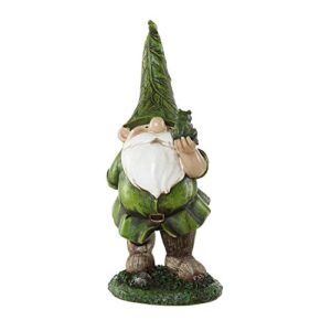 topadorn resin gnome statue outdoor garden decorative gnome statuary,gnome with frog statue