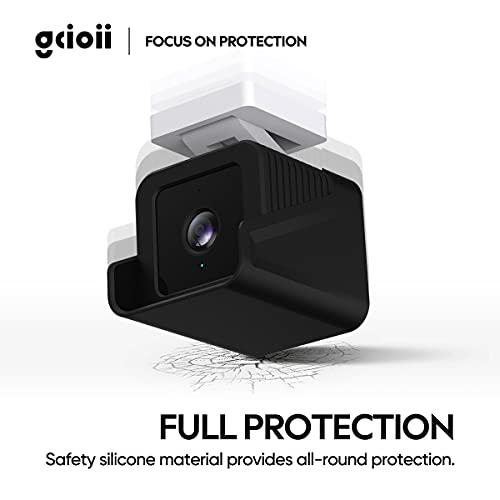 Gcioii Protective Silicone Skins Only for Wyze Cam V3 Camera，Weather-Resistant Waterproof Anti-Sun All-Round Protective Case/Cover Accessories for Indoor and Outdoor Using(3Pack Black)