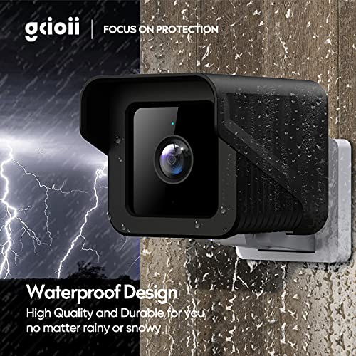 Gcioii Protective Silicone Skins Only for Wyze Cam V3 Camera，Weather-Resistant Waterproof Anti-Sun All-Round Protective Case/Cover Accessories for Indoor and Outdoor Using(3Pack Black)