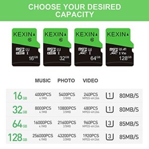 KEXIN 3 Pack 32GB Micro SD Card Memory Card MicroSDHC UHS-I Memory Cards Class 10 High Speed Card, C10, U1, 32 GB 3 Pack