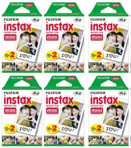 fujifilm instax mini instant film (6 twin packs, 120 total pictures) for instax cameras