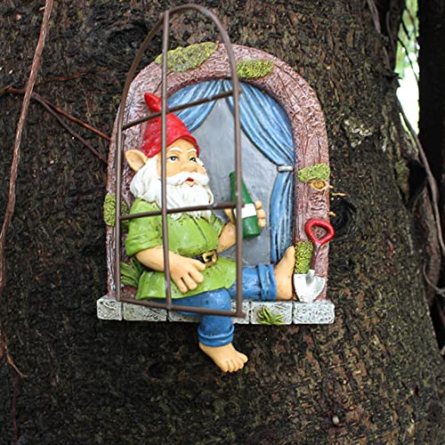 Garden Gnome Fairy Garden Accessory & Indoor Resin Miniature Figurines for Plant Pots or House Decor