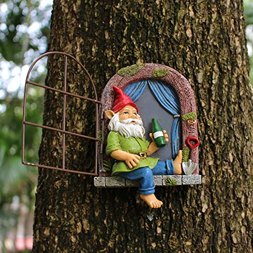 Garden Gnome Fairy Garden Accessory & Indoor Resin Miniature Figurines for Plant Pots or House Decor