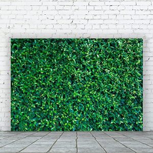 Holiyjog 7x5FT Green Leaves Photography Backdrops Microfiber Nature Backdrop Birthday Background for Birthday Party Seamless Photo Booth Prop Backdrop Gift (7x5FT,01)