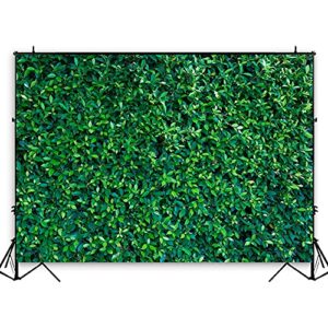 Holiyjog 7x5FT Green Leaves Photography Backdrops Microfiber Nature Backdrop Birthday Background for Birthday Party Seamless Photo Booth Prop Backdrop Gift (7x5FT,01)