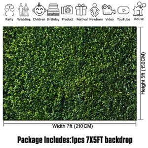 HQM 7x5FT Soft Fabric/Polyester Nature Spring 3D Green Leaves Theme Photo Background Wedding Birthday Party Newborn Baby Shower Photography Backdrops Zoo Decor Shoot Props Bannner