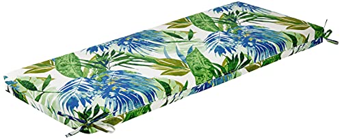 Pillow Perfect 586601 Perfect Outdoor/Indoor Soleil Bench/Swing Cushion, 45" x 18", Blue/Green