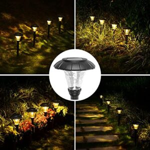 LAMTREE 6 Pack 8 Lumens Solar Pathway Lights,Outdoor Solar Lights Waterproof,Landscape Lights for Path, Pathway, Walkway, Yard, Lanscape, Lawn and Garden