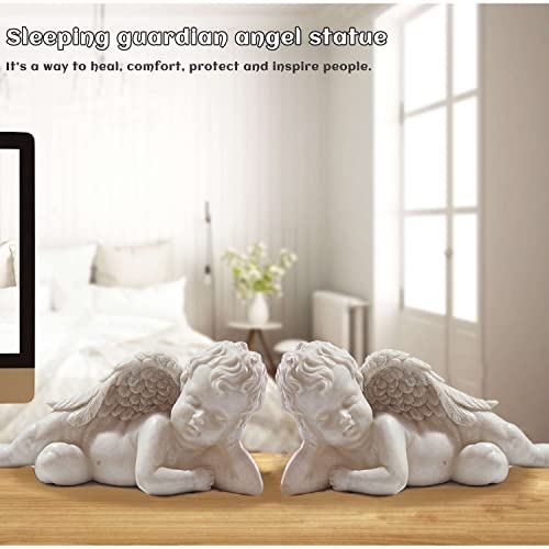 HOWFIELD Sleeping Angel Baby Resin Angel Statues for Garden Angel Garden Statues Outdoor Décor