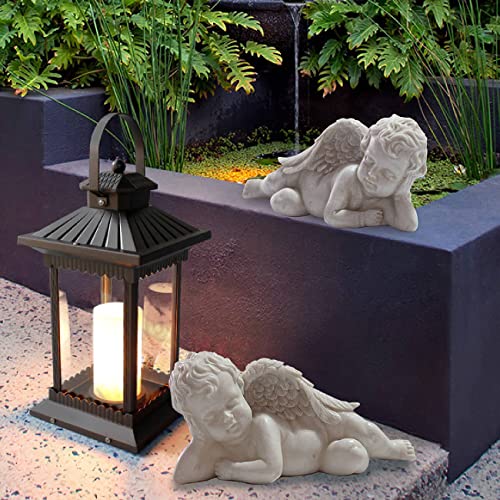 HOWFIELD Sleeping Angel Baby Resin Angel Statues for Garden Angel Garden Statues Outdoor Décor