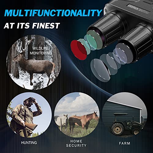 JStoon Night Vision Goggles Night Vision Binoculars - Digital Infrared Night Vision for Viewing in 100% Darkness-HD 1080p Image & Video from 300m/984ft for Hunting & Surveillance