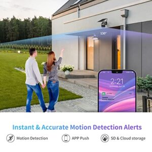 SOLIOM S600 3G/4G LTE Outdoor Solar Powered Cellular Security Camera Wireless,Pan Tilt 360°View Spotlight,1080p Night Vision,2 Way Talk,PIR Motion Sensor,No WiFi,US Version