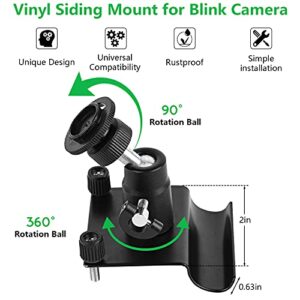 ALERTCAM 2Pack Vinyl Siding Mount for Blink Outdoor (3rd Gen) XT3, Blink XT / XT2, Blink Mini, Adjustable Mounting Bracket with Outdoor Vinyl Siding Clips Hooks