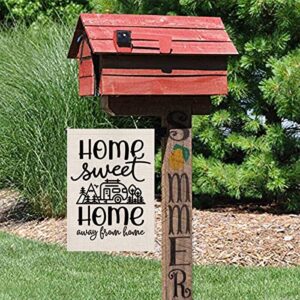 Camping Sweet Home Garden Flag Away from Home Camper Vertical Burlap Double Sided Farmhouse Outdoor Decorations Yard Lawn Decor 12.5 x 18 Inch