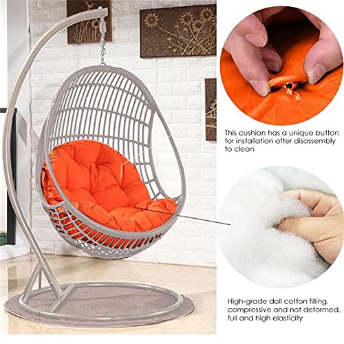 Swing Hanging Basket Chair Cushion Outdoor Indoor Egg Balcony Garden Rocking Chair Rattan Chairs Cushions Seat Mat(Cushion Only) Red