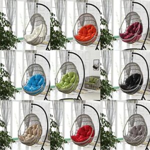 Swing Hanging Basket Chair Cushion Outdoor Indoor Egg Balcony Garden Rocking Chair Rattan Chairs Cushions Seat Mat(Cushion Only) Red