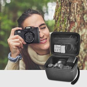 Vlogging Camera Case Compatible with SuperiorTek/for VETEK/for VJIANGER/for OIEXI 4K 48MP Digital Cameras for Youtube. Vlog Camera Carrying Storage for Lens, Cable and Other Accessories (Box Only)