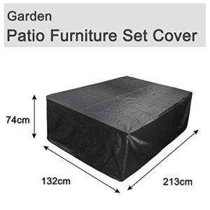 TJFU Patio Furniture Covers,Waterproof Outdoor Furniture Covers,Patio Furniture Set Cover Outdoor Sectional Sofa Set Cover,Patio Table Covers For Outdoor Furniture (84" L x 52" W x 29" H)