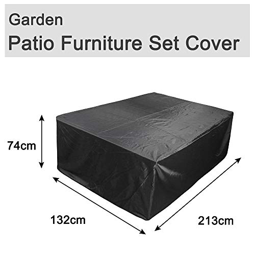 TJFU Patio Furniture Covers,Waterproof Outdoor Furniture Covers,Patio Furniture Set Cover Outdoor Sectional Sofa Set Cover,Patio Table Covers For Outdoor Furniture (84" L x 52" W x 29" H)