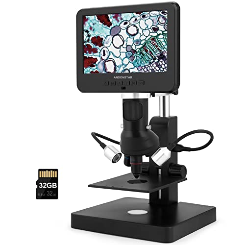 Andonstar AD246SP 4000X UHD 2160P HDMI Digital Microscope for Biological Microscope Kit, PCB Soldering Microscope for Phone Watch Repairing