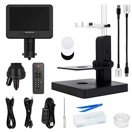 Andonstar AD246SP 4000X UHD 2160P HDMI Digital Microscope for Biological Microscope Kit, PCB Soldering Microscope for Phone Watch Repairing