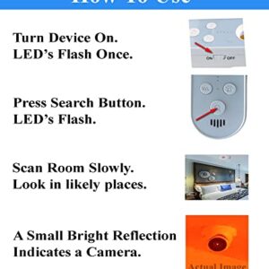 IronClad Family Bug and Hidden Camera Detectors - Motion Sensor,Anti Spy Detector with Infrared Viewfinders - Pocket Sized Hidden Camera Scanner Finder Gadget for Home Office Hotels & Bathrooms