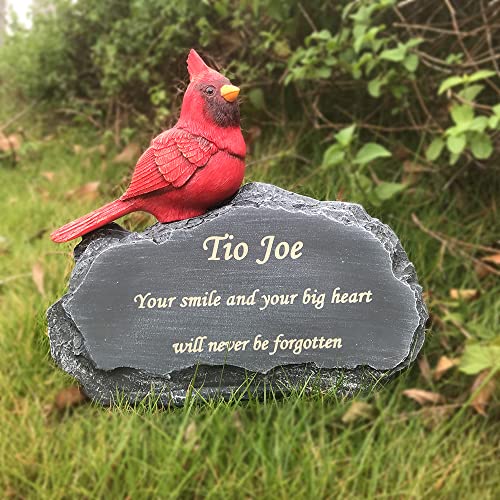 Claratut Personalized Memorial Garden Stone, Sympathy Gift for Pet, Lovers, Animals So On, Indoor/Outdoor Customized Memorial Rack, Decorative Stone, Engraving Any Message