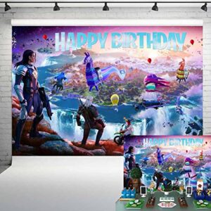 battle royale backdrop for boys birthday party video game party supplies kids party decoration background 7×5 ft 131