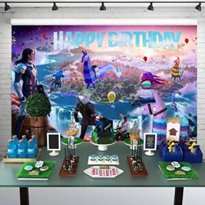 Battle Royale Backdrop for Boys Birthday Party Video Game Party Supplies Kids Party Decoration Background 7x5 ft 131