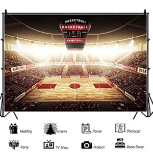 Basketball Court Backdrop 7x5ft Sports Photo Background for Basketball Game Party Video Studio Props Photo Props BT020…………