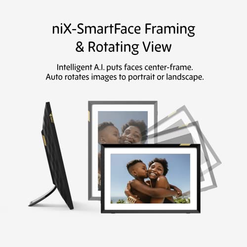 Nixplay 10.1 inch Touch Screen Smart Digital Picture Frame with WiFi (W10P) - Black Classic Matte - Unlimited Cloud Photo Storage - Share Photos and Videos Instantly via Email or App - Preload Content