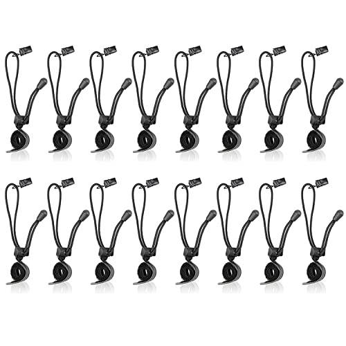 SLOW DOLPHIN Backdrop Background Muslin String Clips Holder Multifunctional for Photo Video Photography Studio 16 Pack, Black