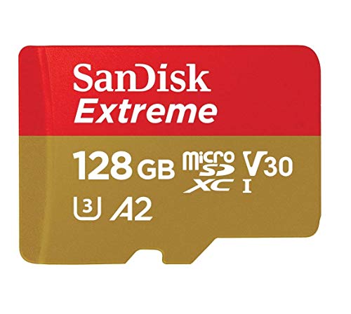 SanDisk Extreme MicroSD Card 128GB Memory Card (Two Pack) for DJI Air 2S Drone (SDSQXA1-128G-GN6MN) 4K Video Speed V30 UHS-I A2 160MB/s SDXC Bundle with (1) Everything But Stromboli Micro Card Reader